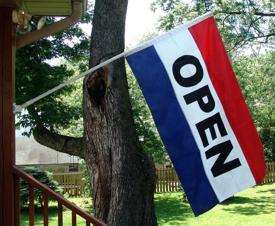 Announce Your Presence with Open Flags - Frankie's Flags